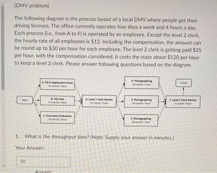 Solved The following diagram is the process layout of a | Chegg.com