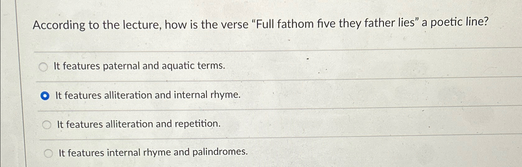 Solved According to the lecture, how is the verse "Full | Chegg.com