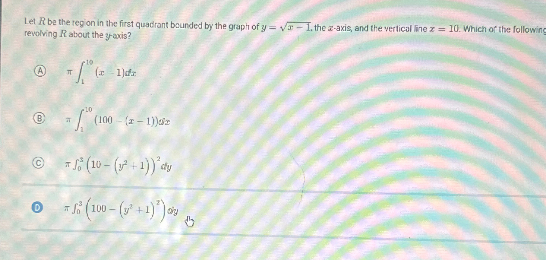 Solved Let R ﻿be the region in the first quadrant bounded by | Chegg.com
