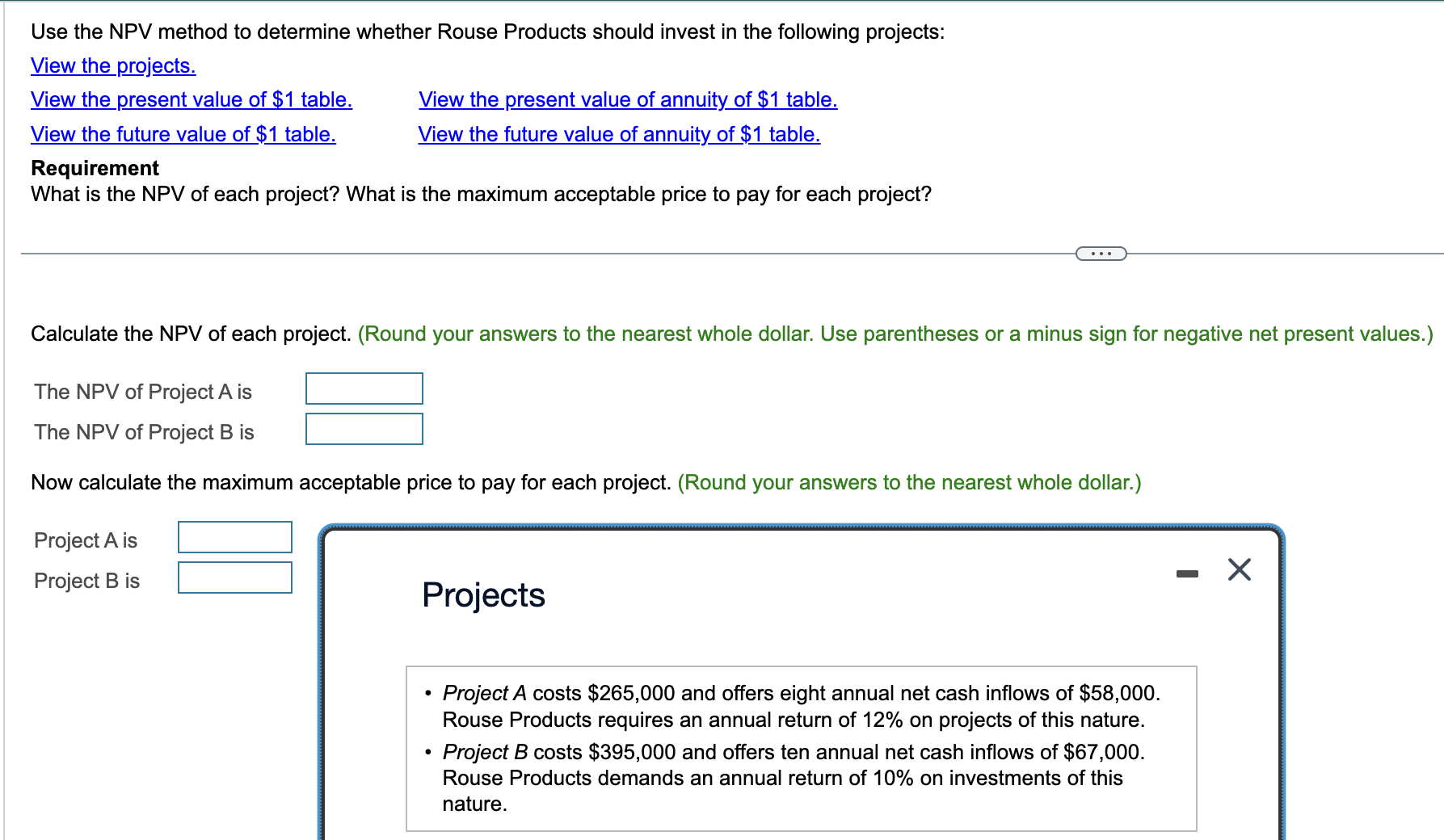 Solved E4 ﻿Q29Use the NPV method to determine whether Rouse | Chegg.com