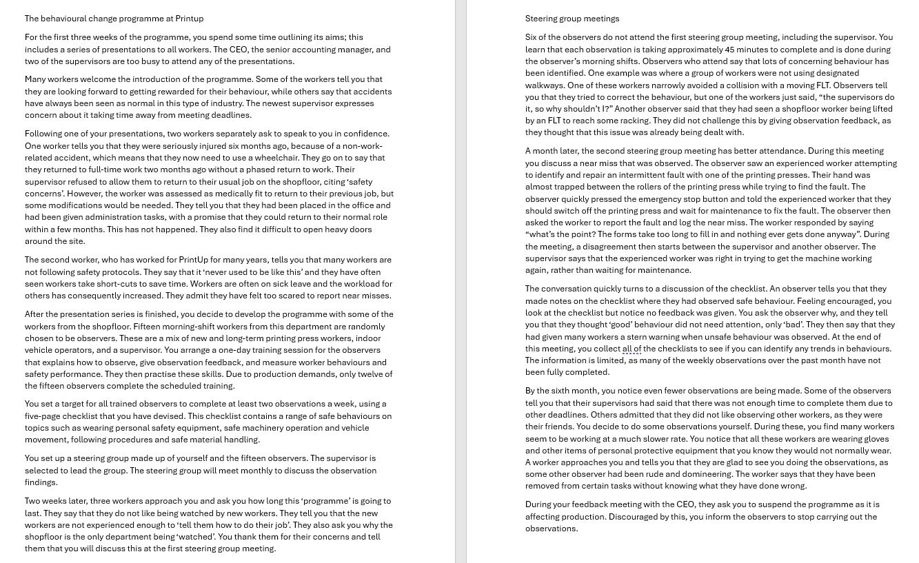 Solved The British Health and Safety Executive’s (HSE’s) | Chegg.com