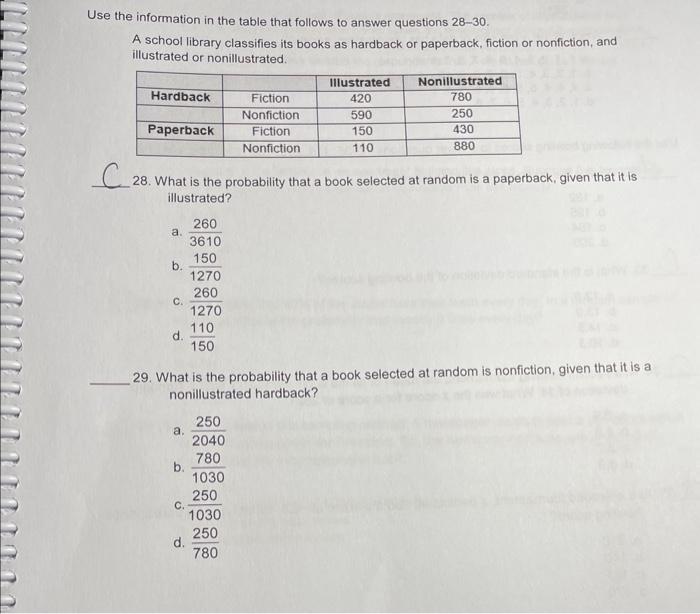 Solved Use the information in the table that follows to | Chegg.com