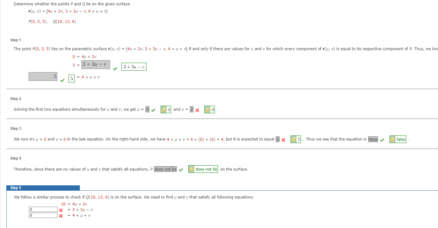 Solved Determine whether the points P ﻿and Q ﻿lie on the | Chegg.com