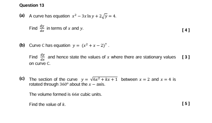 Solved Question 13(a) ﻿A curve has equation | Chegg.com