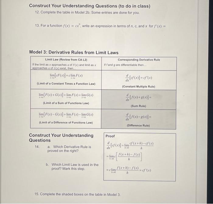 Solved Differentiation Techniques 1: Power, Constant | Chegg.com