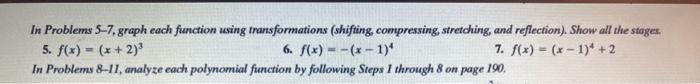 Solved In Problems 5-7, graph each function using | Chegg.com