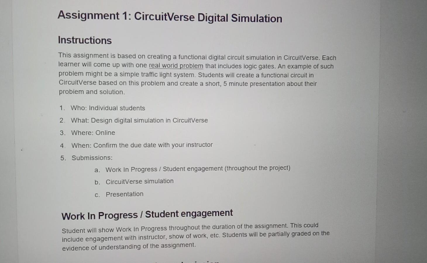 Solved Assignment 1: CircuitVerse Digital Simulation | Chegg.com