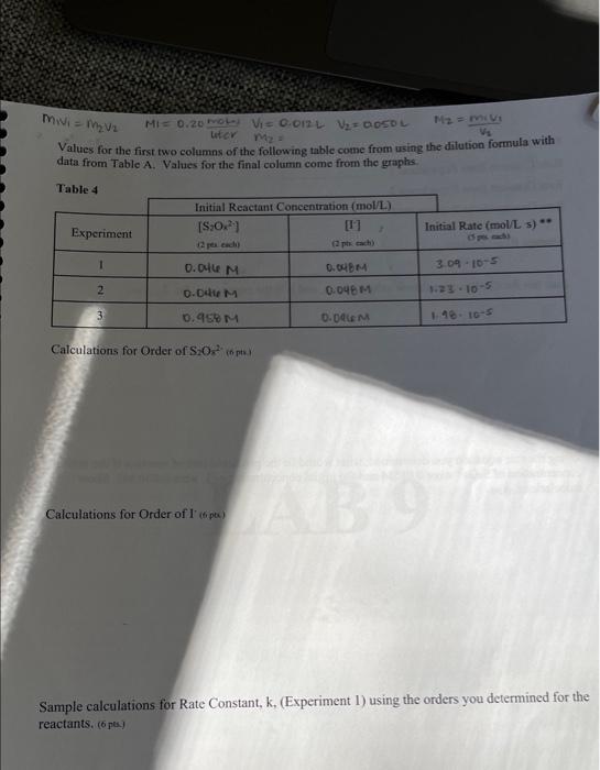 Table 2, Experiment #2 Table 3, Experiment | Chegg.com