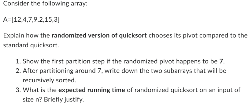 Solved Consider the following | Chegg.com