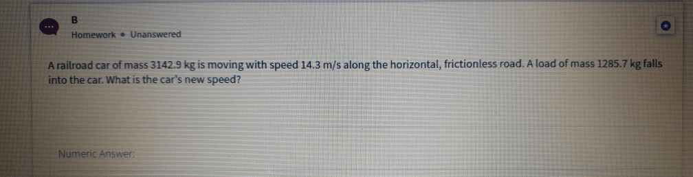 Solved А Homework. Unanswered An object at rest is suddenly | Chegg.com