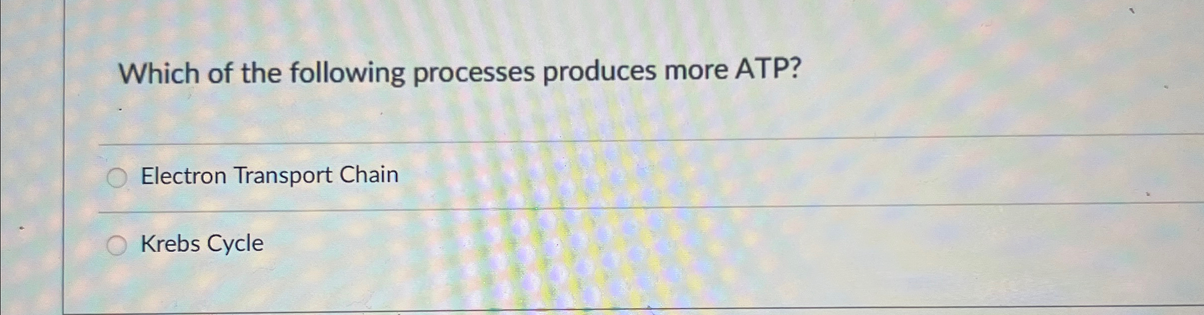 Solved Which of the following processes produces more | Chegg.com