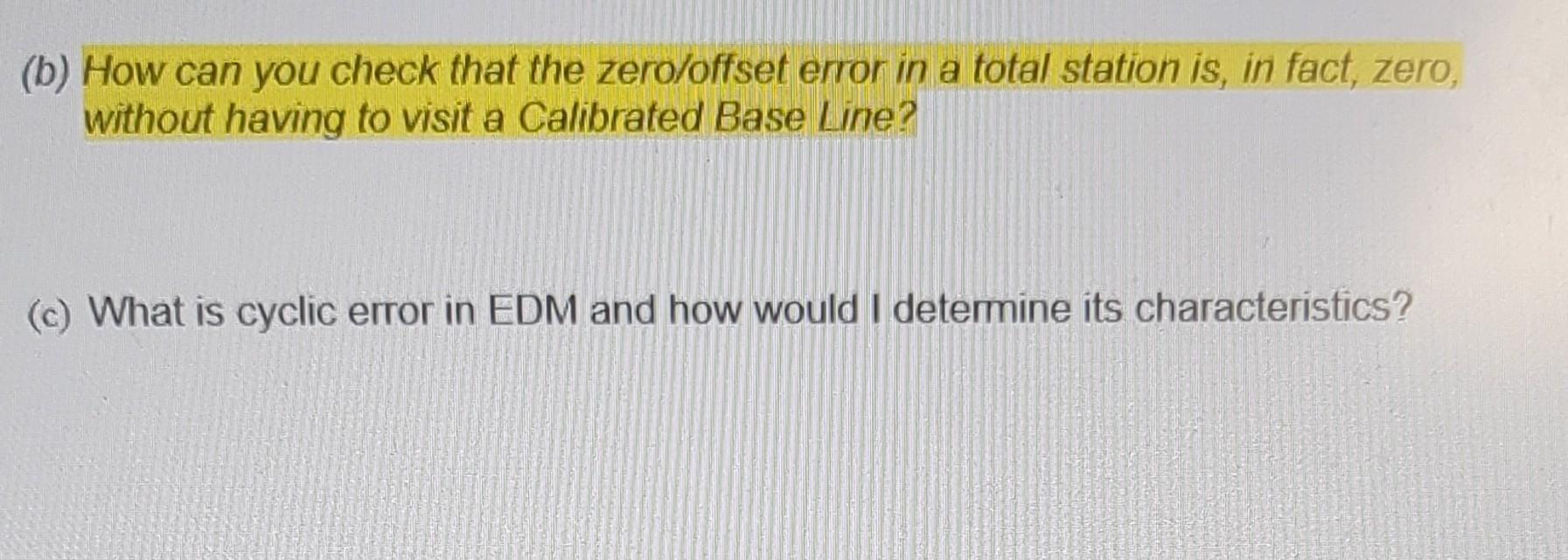 Solved B How Can You Check That The Zero Offset Error In A