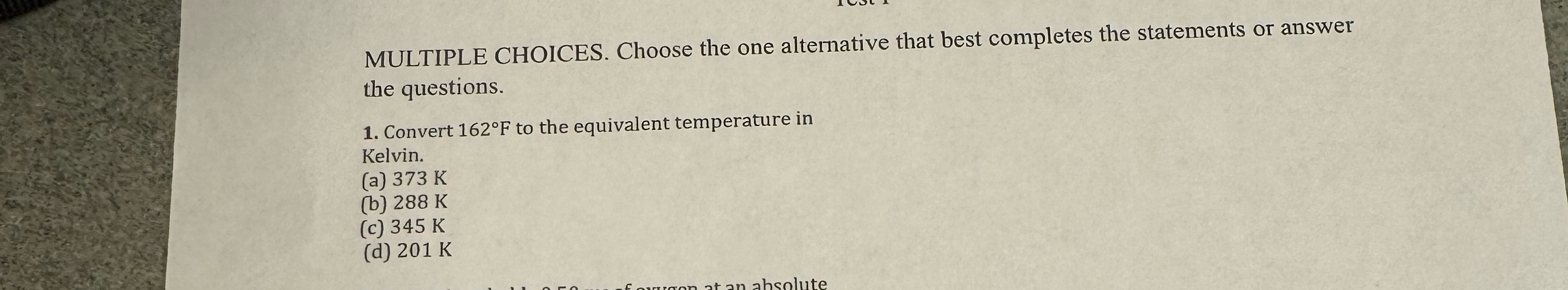 Solved MULTIPLE CHOICES. Choose the one alternative that | Chegg.com