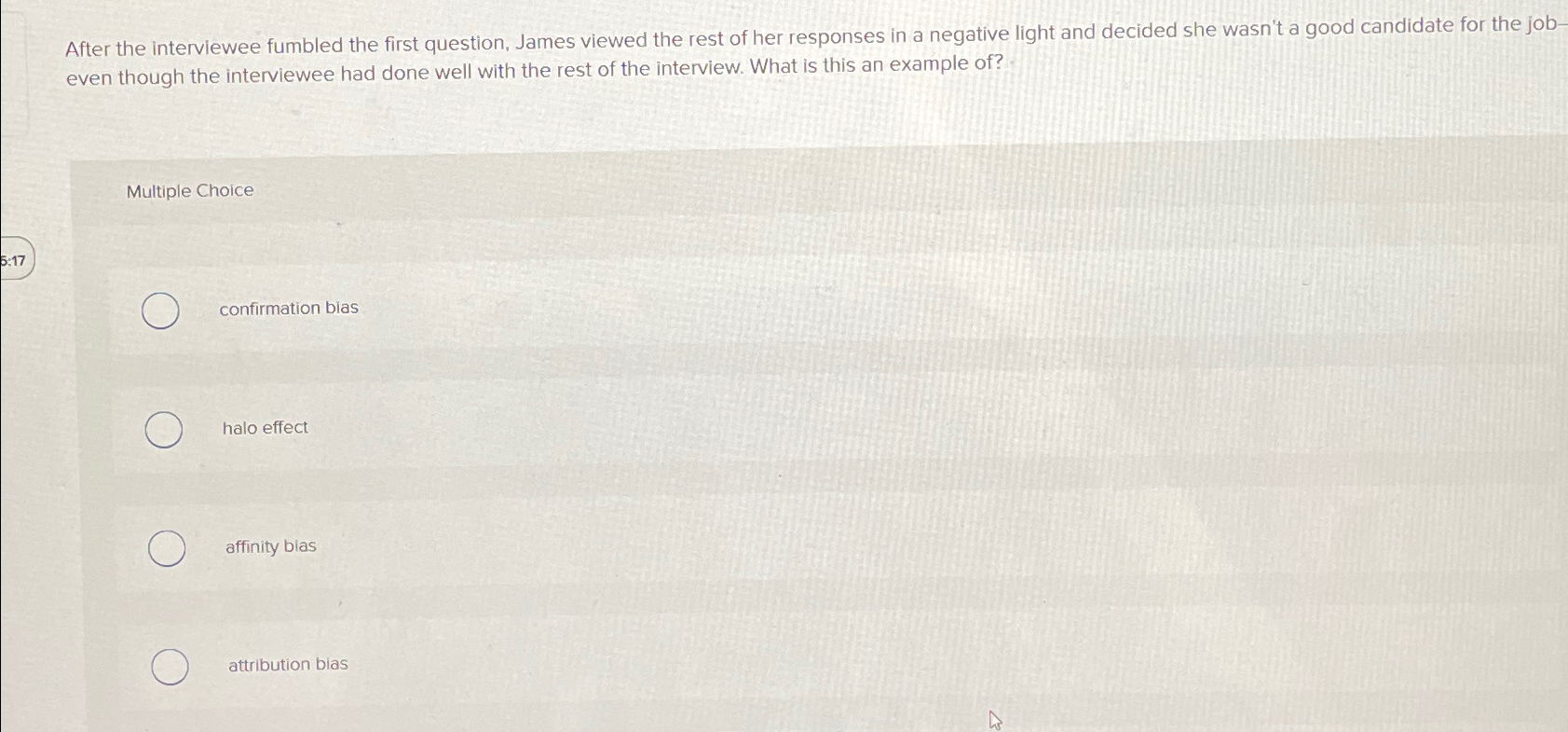Solved After the interviewee fumbled the first question, | Chegg.com
