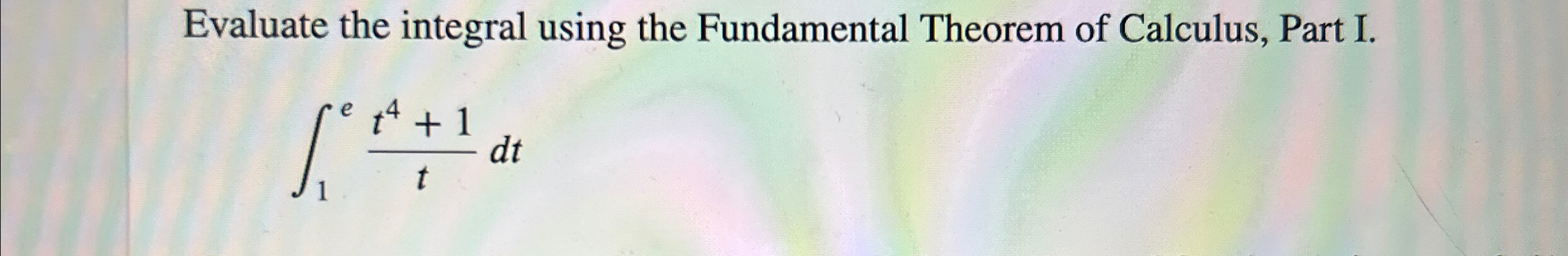 Solved Evaluate the integral using the Fundamental Theorem | Chegg.com