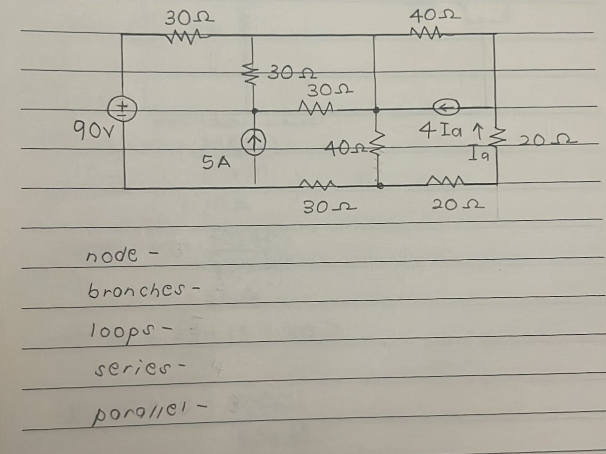 Solved node -branches -loops -series-parallel - | Chegg.com