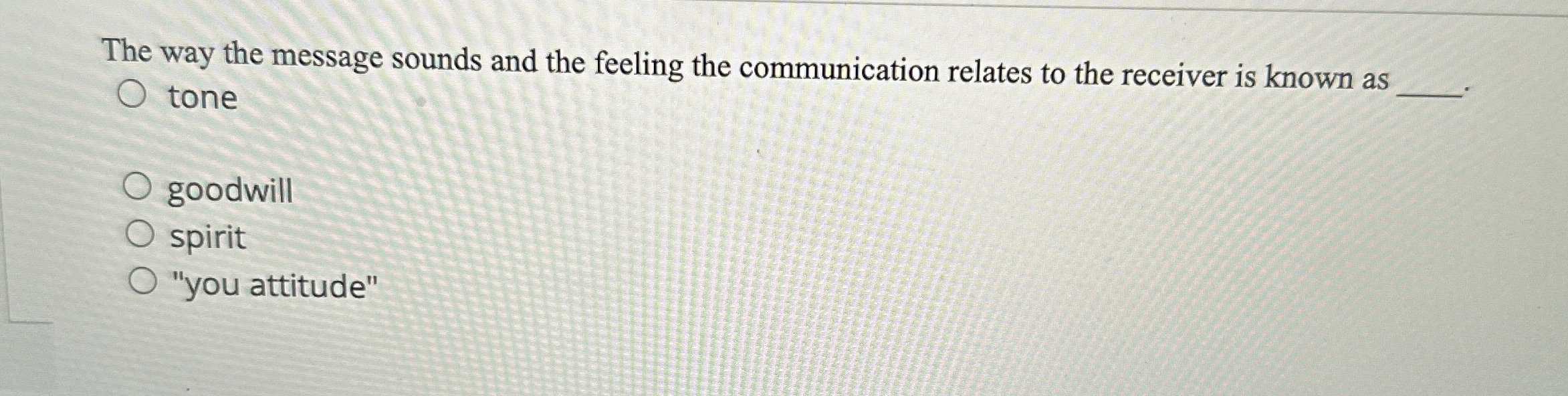 Solved The way the message sounds and the feeling the | Chegg.com