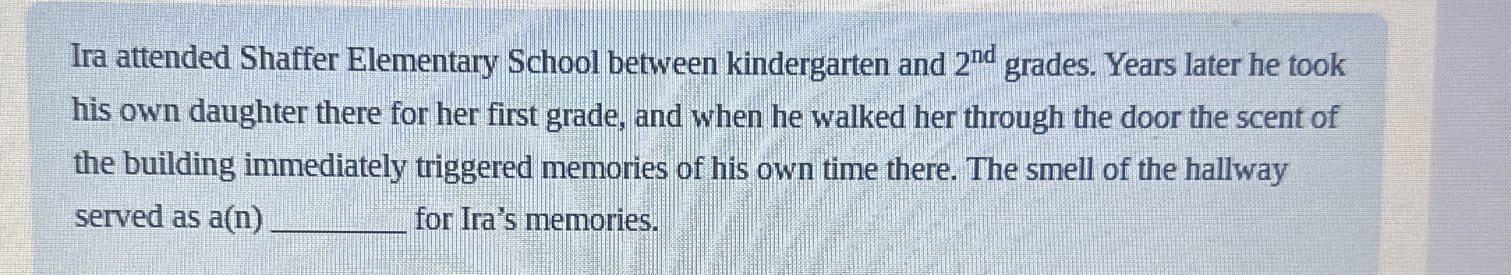 Solved Ira attended Shaffer Elementary School between | Chegg.com