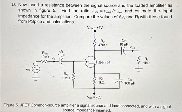 Solved 4. Build the amplifier circuit as shown in figure 2 , | Chegg.com