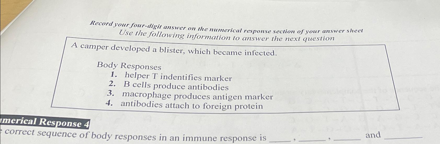 Solved Record your four-digit answer on the numerical | Chegg.com