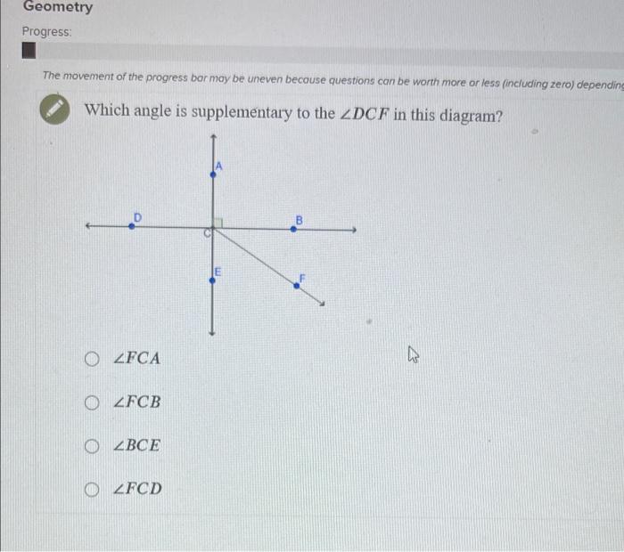 Solved Geometry Progress The movement of the progress bar | Chegg.com