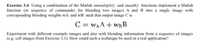 Solved Exercise 3.4 Using a combination of the Matlab | Chegg.com