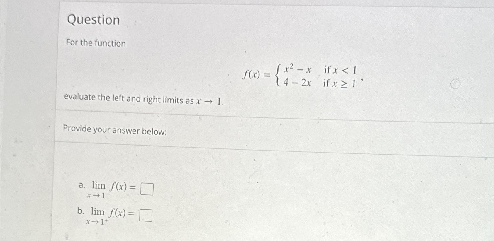 Solved QuestionFor the | Chegg.com
