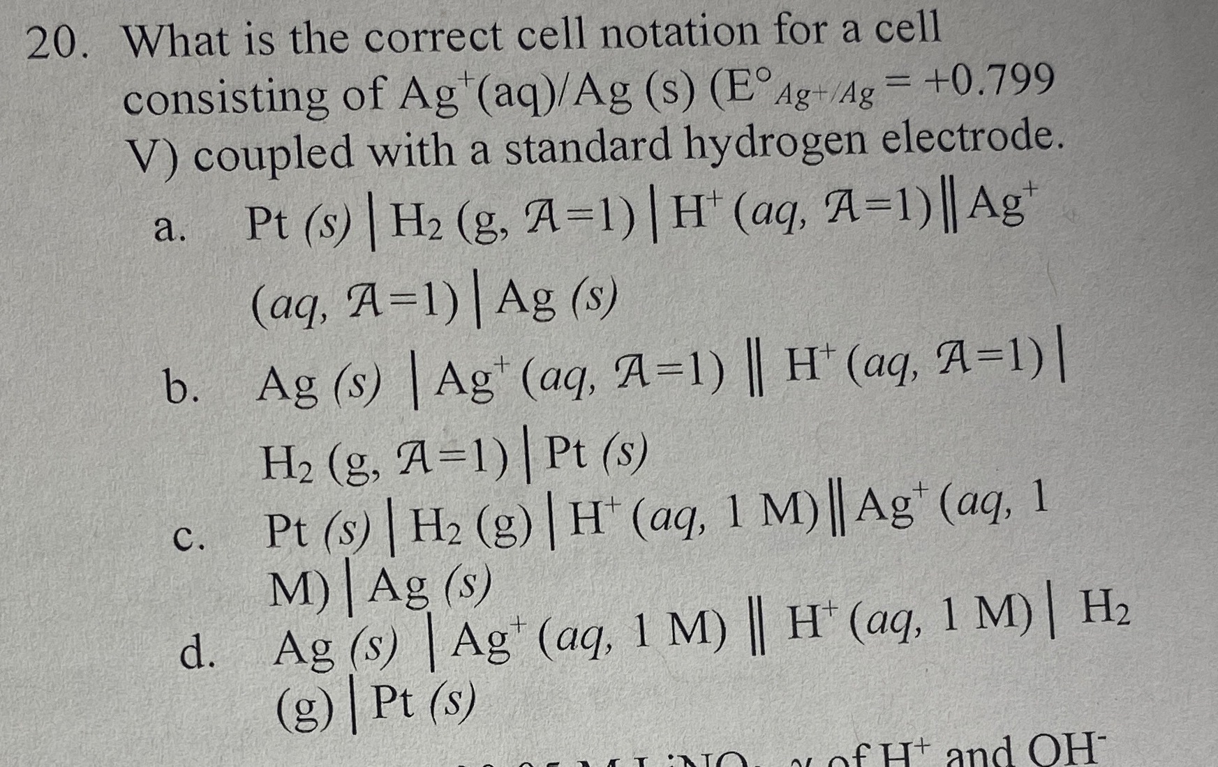 Solved What is the correct cell notation for a cell V | Chegg.com