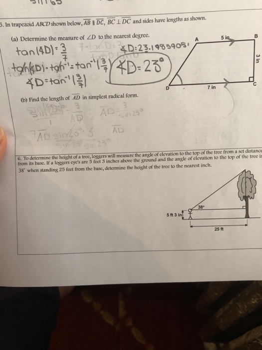 Solved 5. In trapezoid ABCD shown below, AB | DC, BC 1 DC | Chegg.com