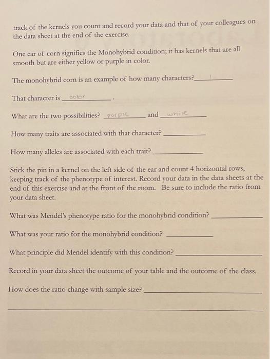 Solved Gregor Mendel developed the model which explains the | Chegg.com