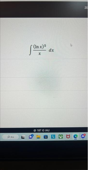 Solved ∫x(lnx)5dx | Chegg.com