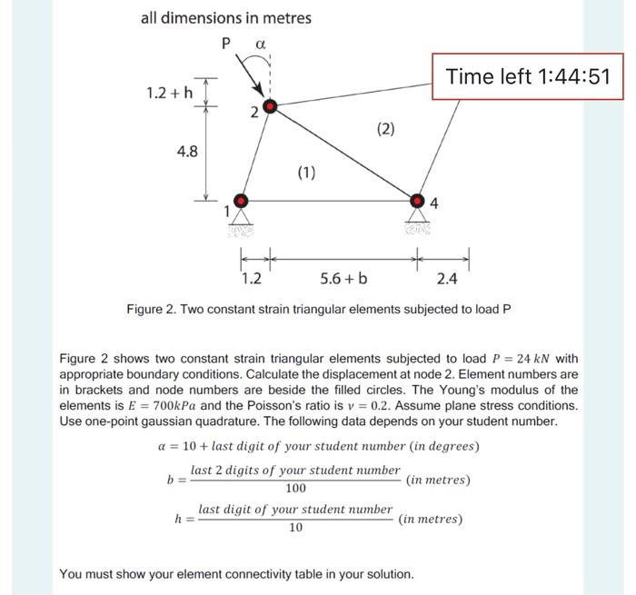 all dimensions in metres Figure 2. Two constant | Chegg.com