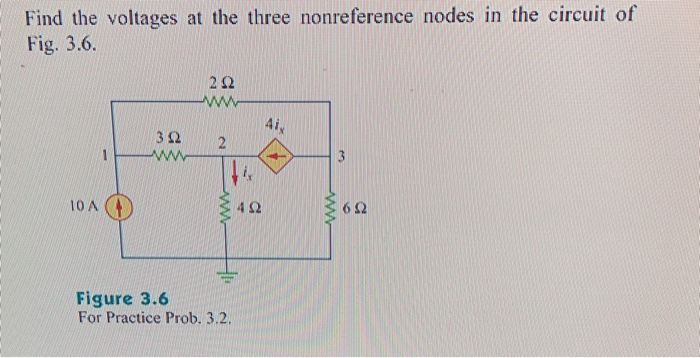 Solved Find the voltages at the three nonreference nodes in | Chegg.com