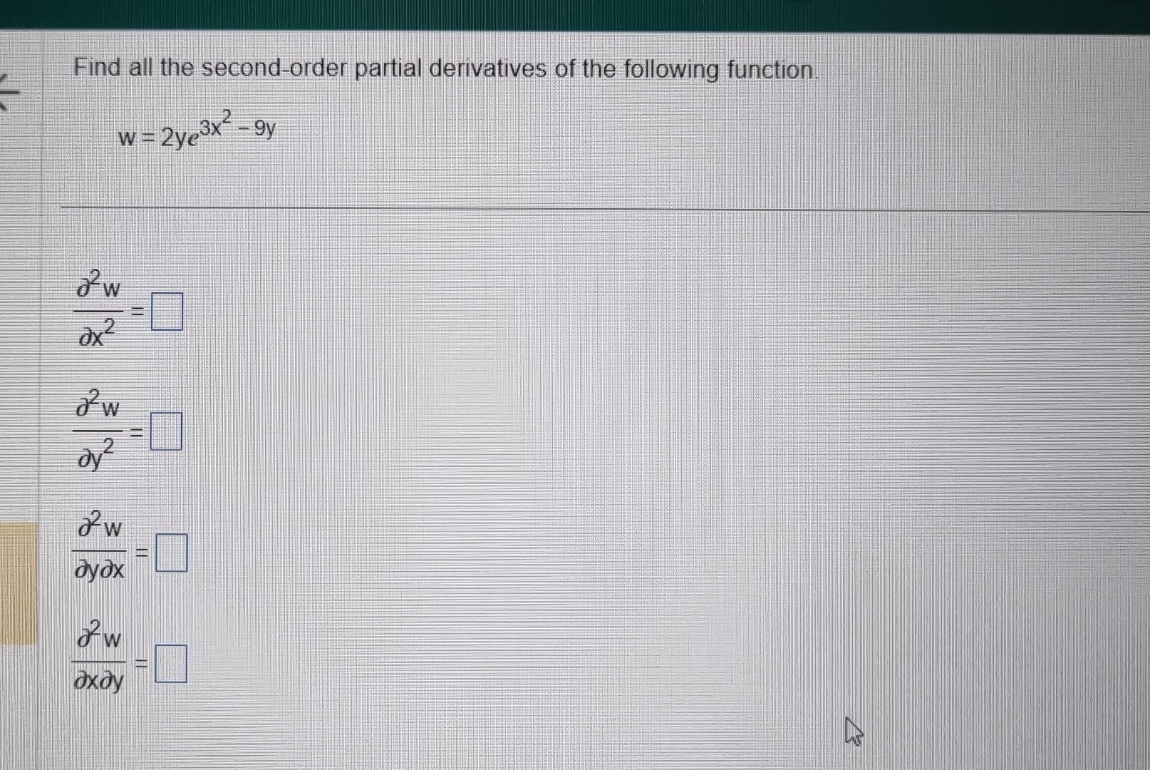 Solved Find all the second-order partial derivatives of the | Chegg.com