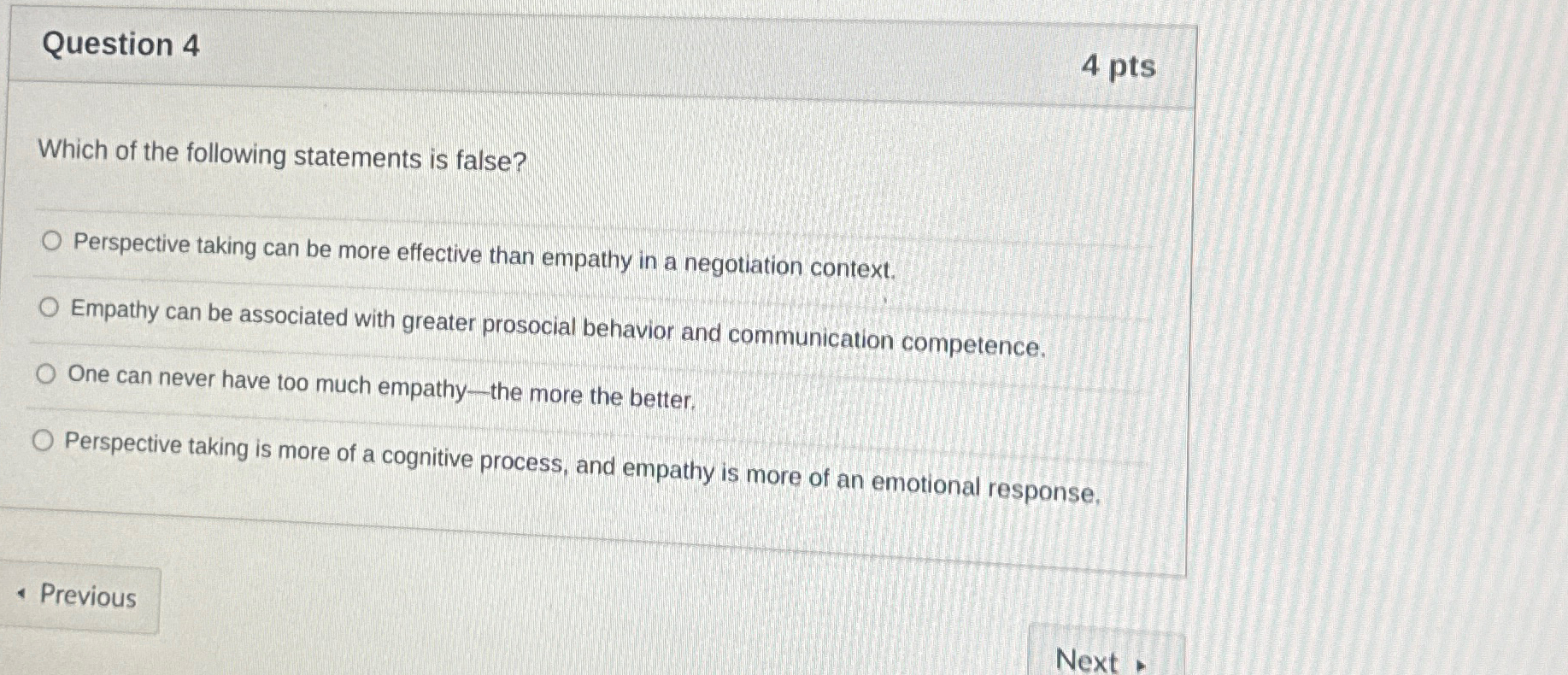 Solved Question 44 ﻿ptsWhich of the following statements is | Chegg.com