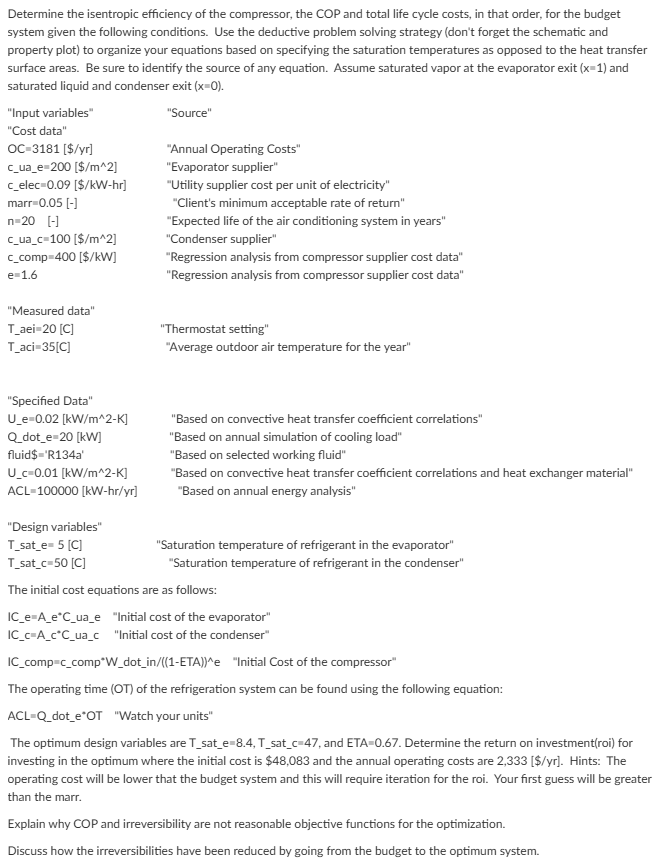 Solved Determine the isentropic ﻿efficiency of ﻿the | Chegg.com