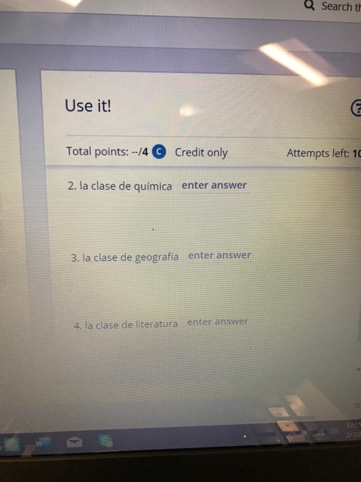 Solved Use it! Total points: --14 Credit only Attempts left: | Chegg.com