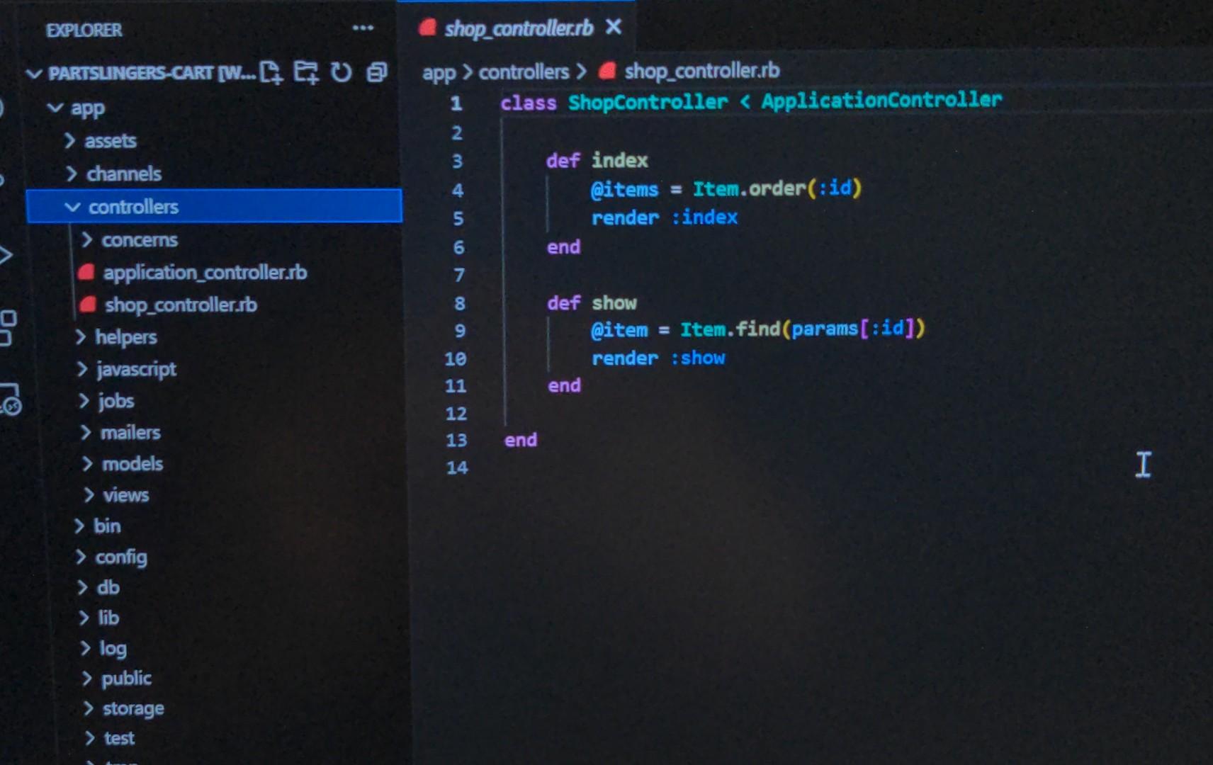 Solved Ruby on Rails question. Im making a little e-commerce | Chegg.com