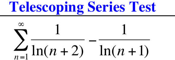 Solved Using the telescoping series test, determine if this | Chegg.com