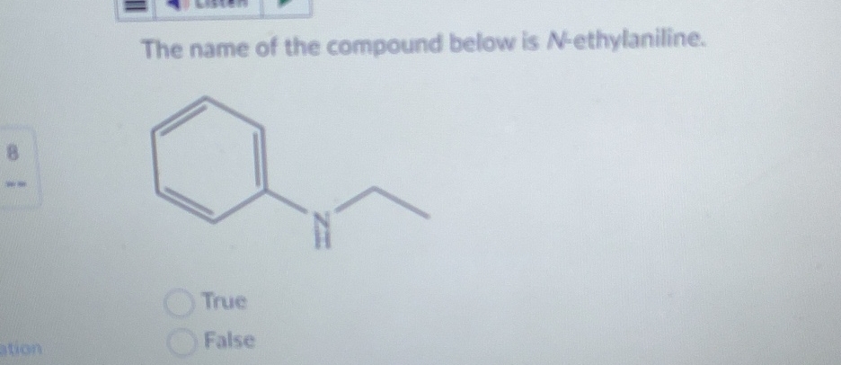 Solved The name of the compound below is | Chegg.com