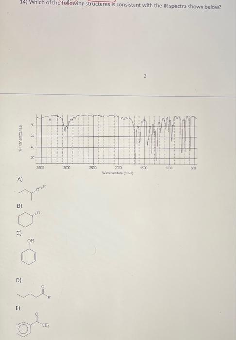 Solved 14) Which of the following structures is consistent | Chegg.com