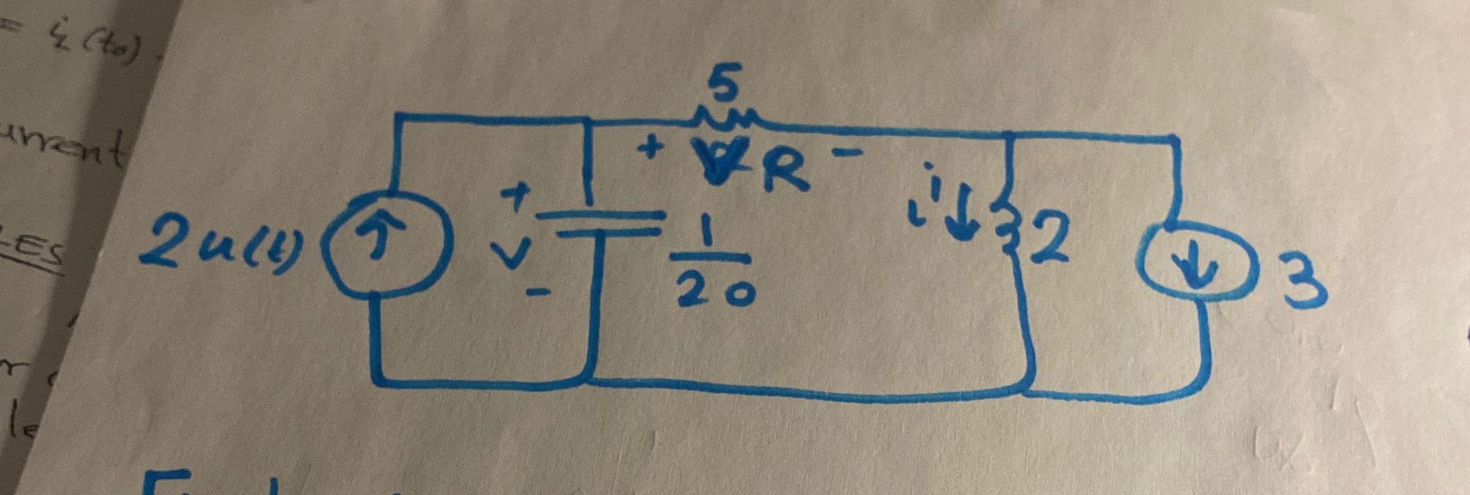 Solved Find t 0 ﻿i,v, ﻿R for second order circuit. | Chegg.com