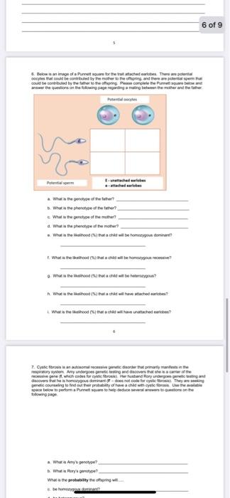 Solved Genetics and Heredity Lab Learning Objectives: 1. | Chegg.com
