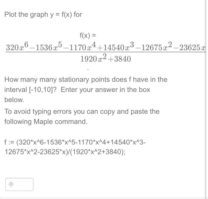 Solved Plot the graph y=f(x) for | Chegg.com