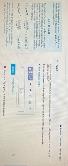 Solved Review Constants Periodic Table Part B In the | Chegg.com
