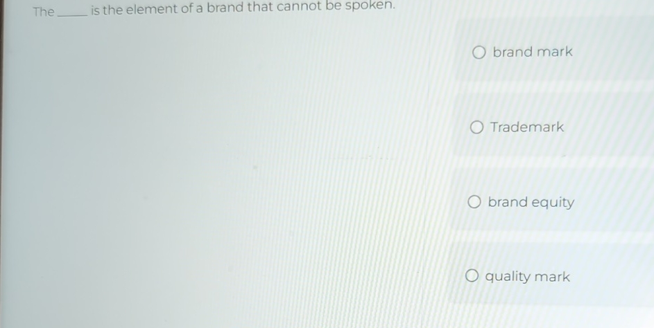 Solved The q, ﻿is the element of a brand that cannot be | Chegg.com