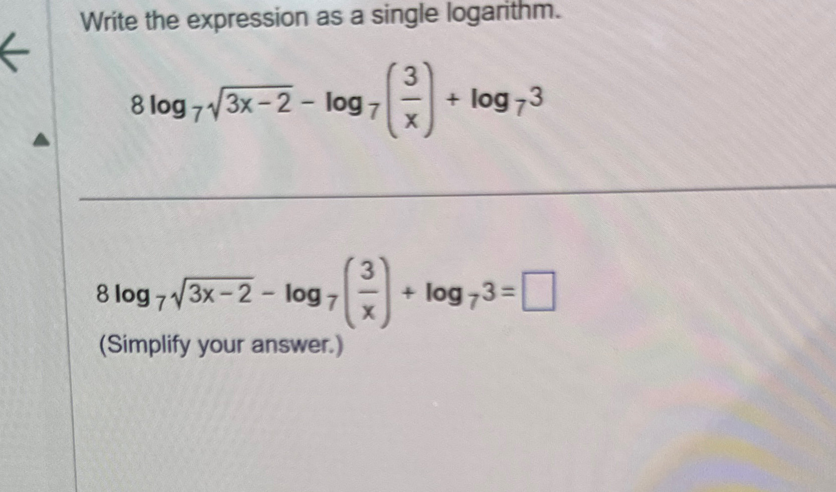 Solved Write the expression as a single | Chegg.com