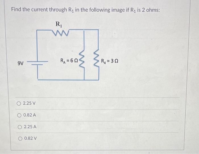 Solved Find the current through R1 in the following image if | Chegg.com