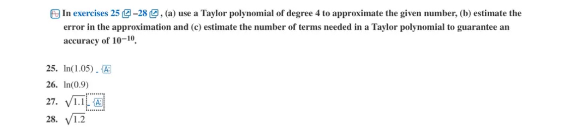 Solved (0) ﻿In exercises 25 [ ﻿error in the approximation | Chegg.com