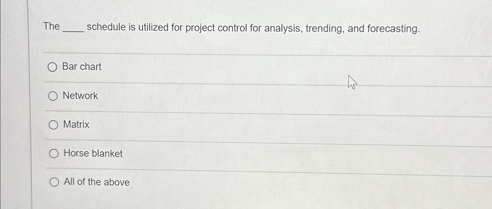 Solved The schedule is utilized for project control for | Chegg.com